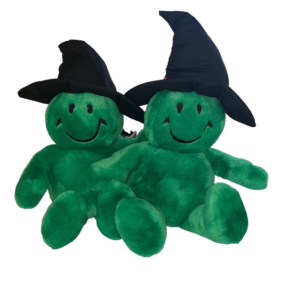 Holiday | Vintage Tickle Wiggle Green Witch Plush Stuff Halloween Decor ...